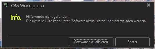 OM Workspace / Hilfefunktion oder Anleitung - Software, Bildbearbeitung ...